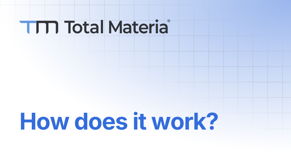 How does it work? | Total Materia Predictor | Total Materia Docs