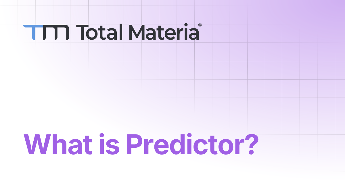 What is Predictor? | Total Materia Docs