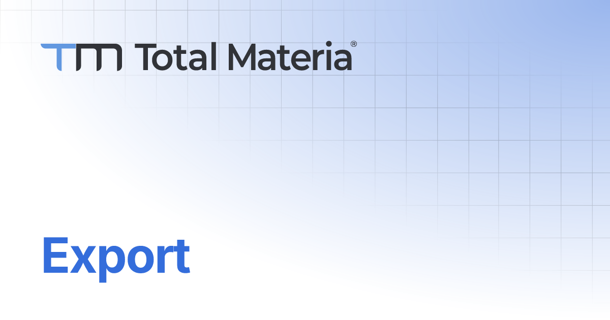 Export | Total Materia Docs